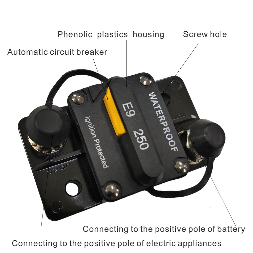 30-300A DC Surface Mount Waterproof Thermal Circuit Breaker Manual ...