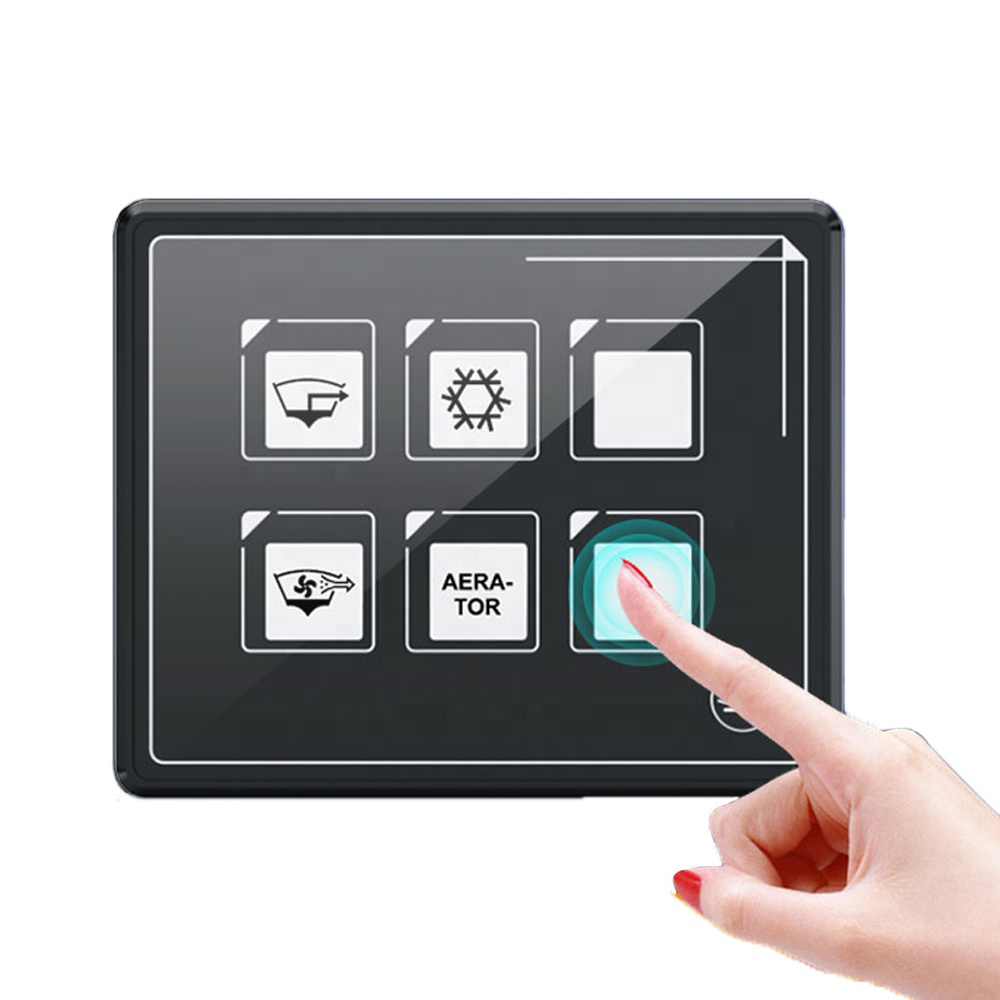 6 Gang Rocker Switch Panel with Overload Protector - Buy 6 Gang Rocker ...