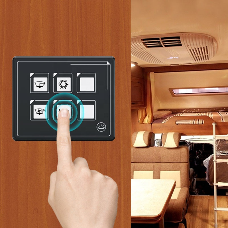 12v DC Marine RV 6-way Membrane Button Switch - Buy 6-way Membrane ...