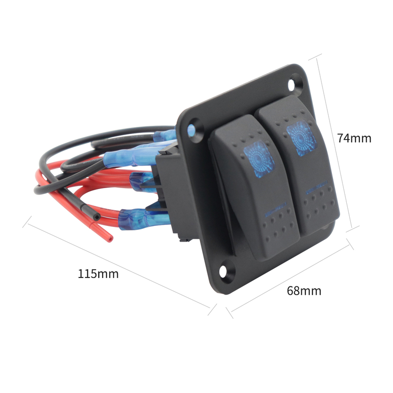 Wholesale 2 Gang 12V Rocker Switch Panel with Led Carling Style Rocker ...