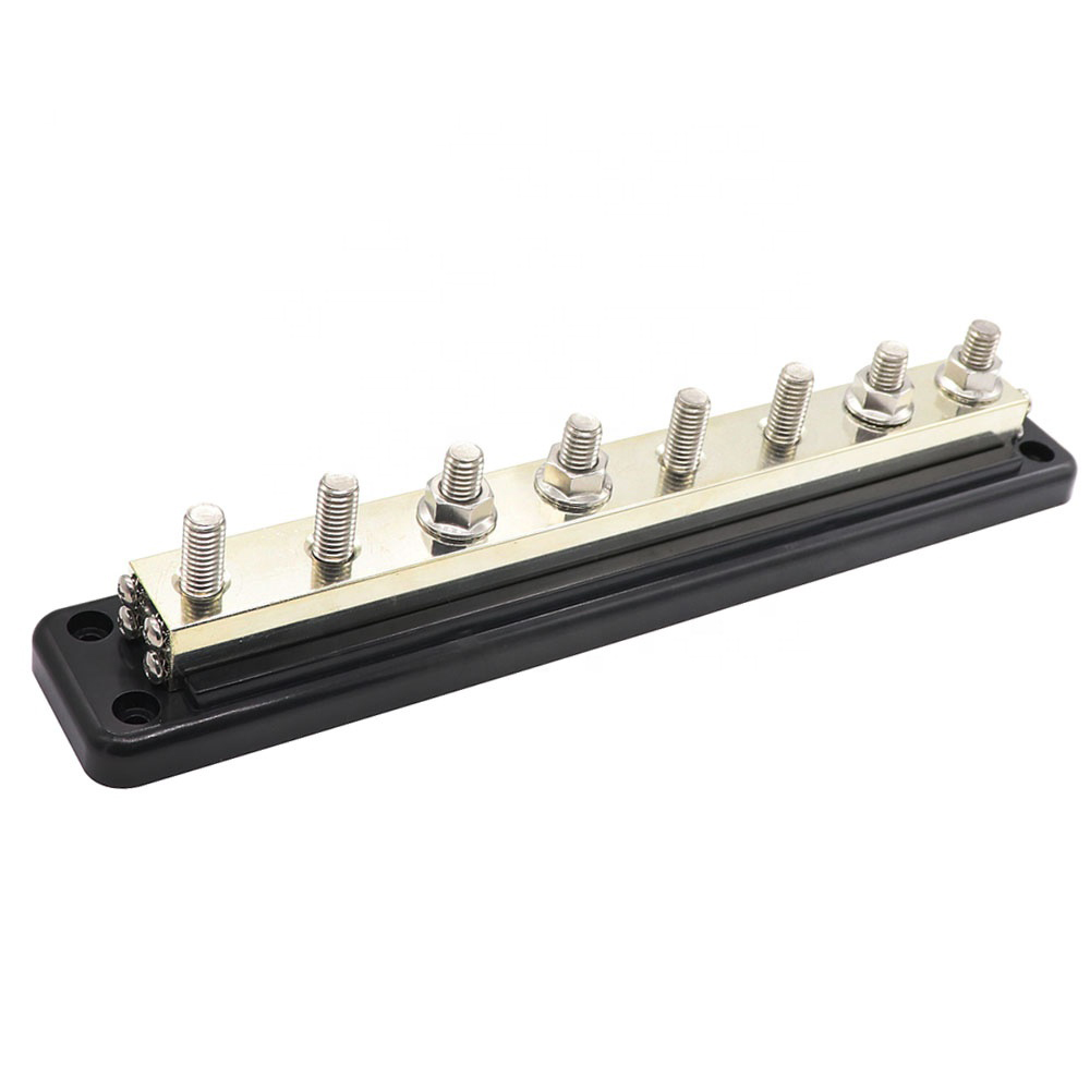 DC 150A 12 volt 10-Way Screw Copper Busbar with Flame Retardant ABS ...