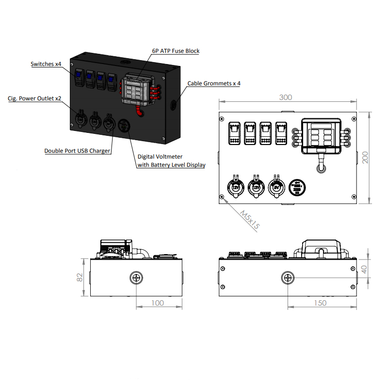 4x4 4 Wheel Driver Supacentre 12v Control Box 4wd Caravan Camping ...