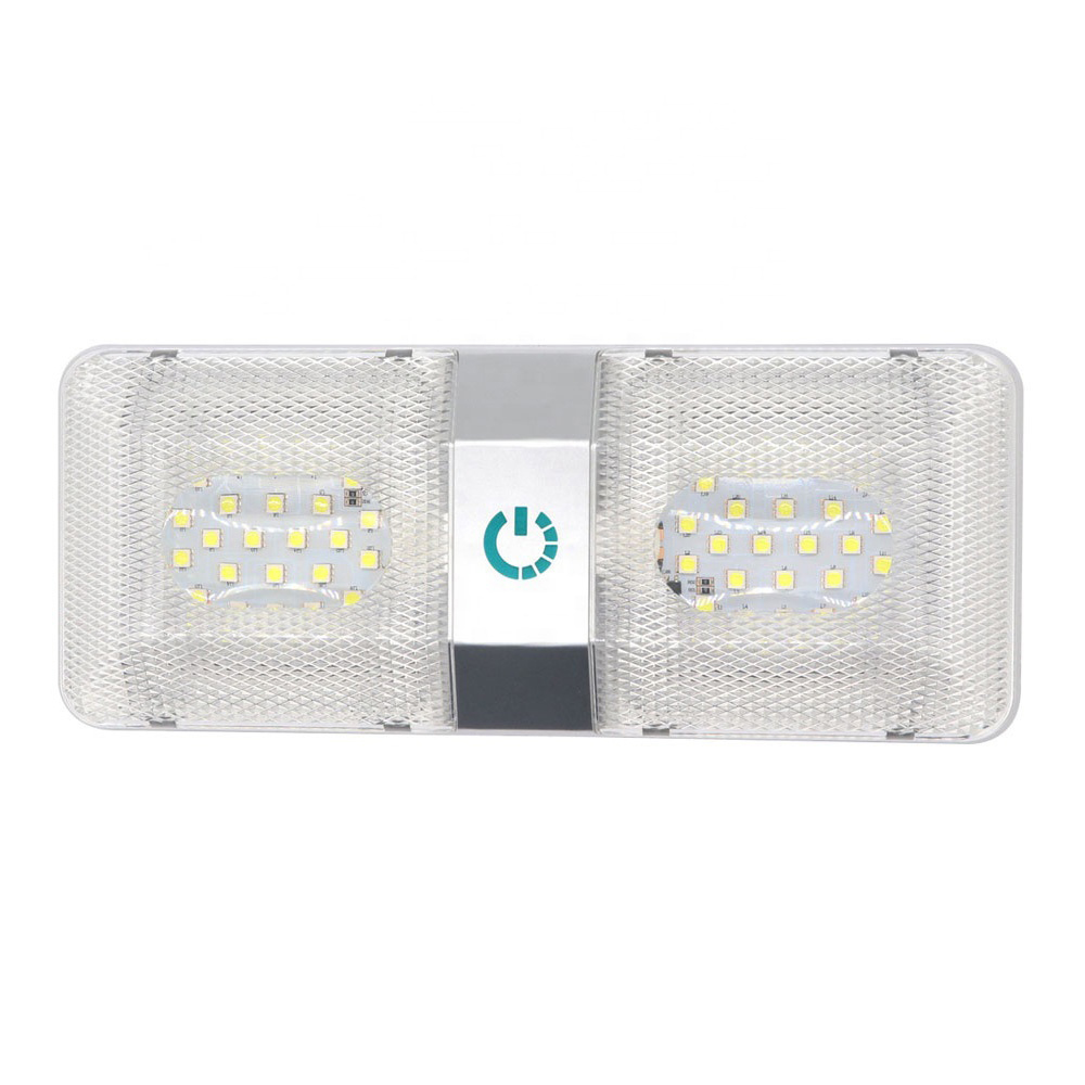 Marine RV Square Touch Switch Adjust Brightness Ceiling Dual Led Light ...