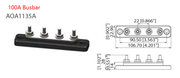 Wholesale 100A 150A 250A 600A 4-way PBT Dustproof Cover Tin-plated ...