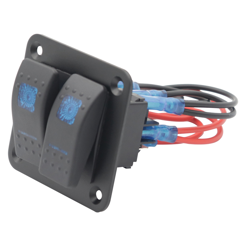 Wholesale 2 Gang 12V Rocker Switch Panel with Led Carling Style Rocker ...